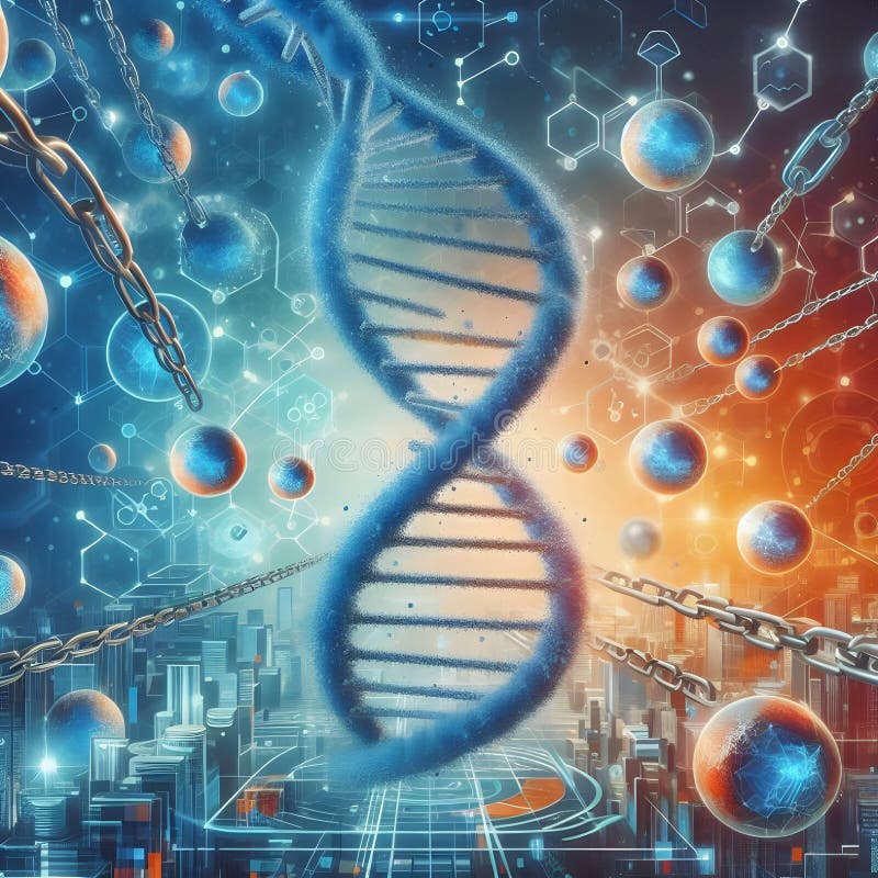 Image of a Chain Science Dna Chemistry Biotechnology Molecule Medical ...