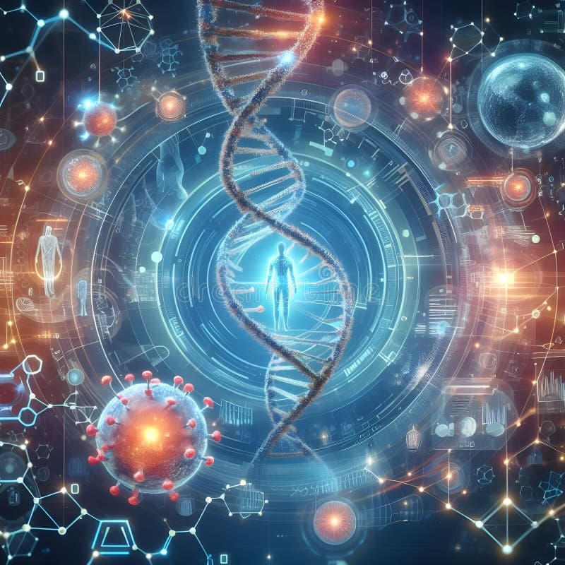 Image of a Chain Science Dna Chemistry Biotechnology Molecule Medical ...