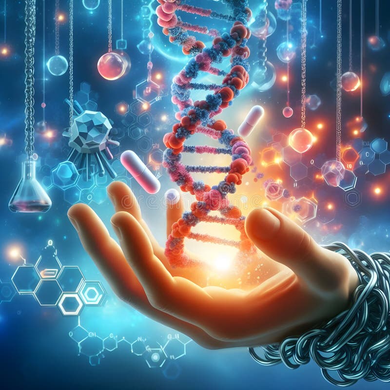 Image of a Chain Science Dna Chemistry Biotechnology Molecule Medical ...