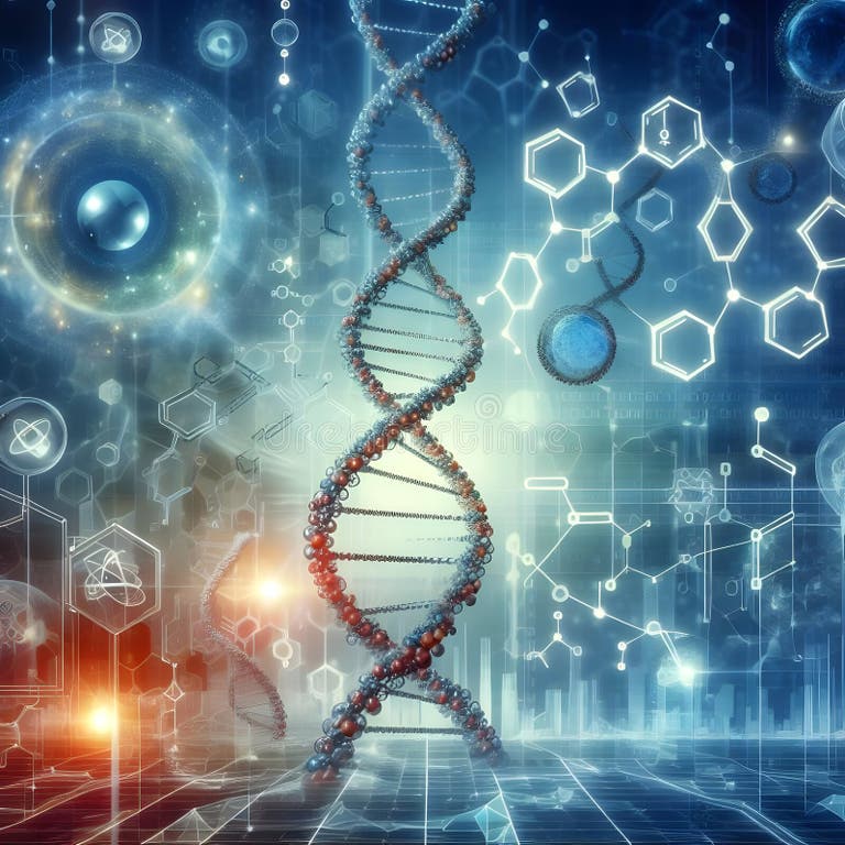 Image of a Chain Science Dna Chemistry Biotechnology Molecule Medical ...