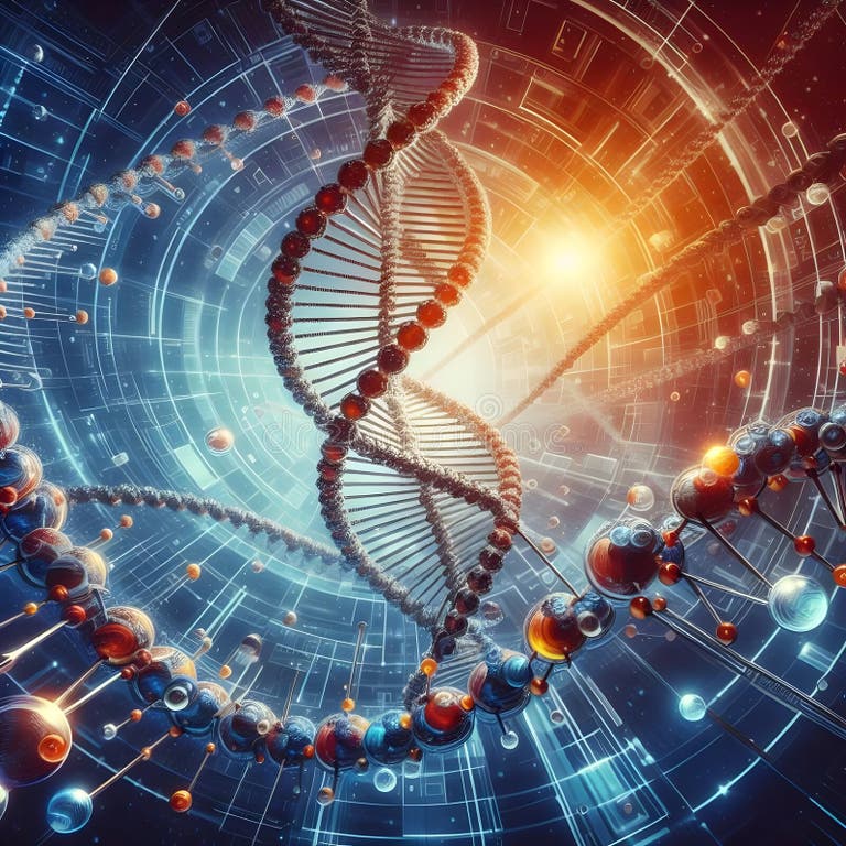 Image of a Chain Science Dna Chemistry Biotechnology Molecule Medical ...