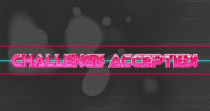 Image of Challenge Accepted Text Over White Shapes Moving Stock ...