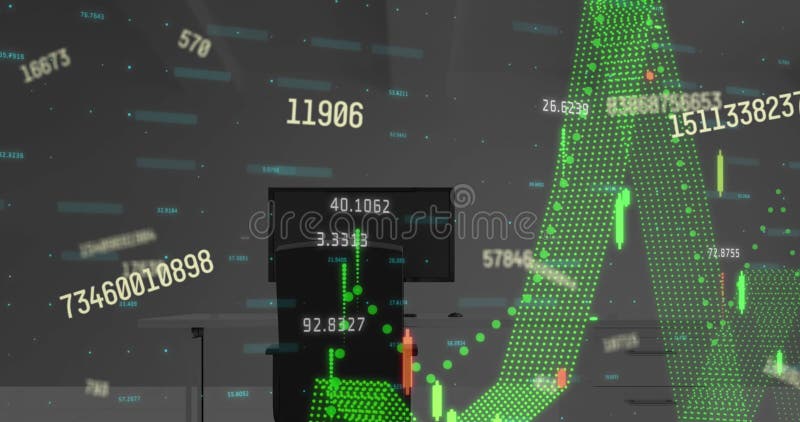 Image of Changing Numbers and Financial Data Processing Against Office ...