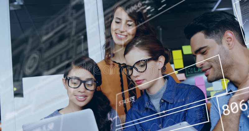 Image of Changing Numbers, Graphs, Loading Bars and Circles, Diverse ...