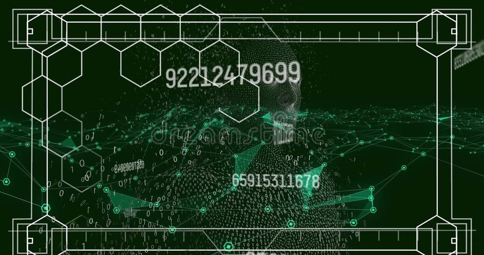 Image of Changing Numbers Over Interface with Data Processing Against Plexus Networks Stock ...