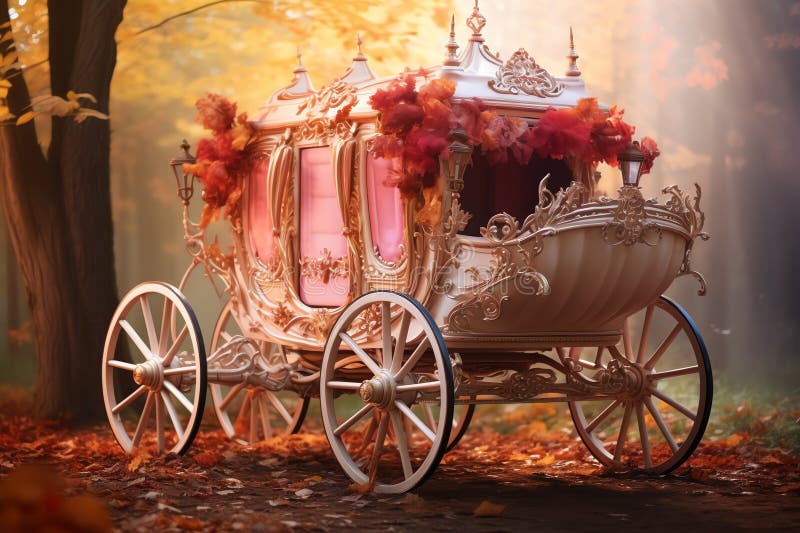 Charming Carriage Magical Fairytale World Stock Illustration ...