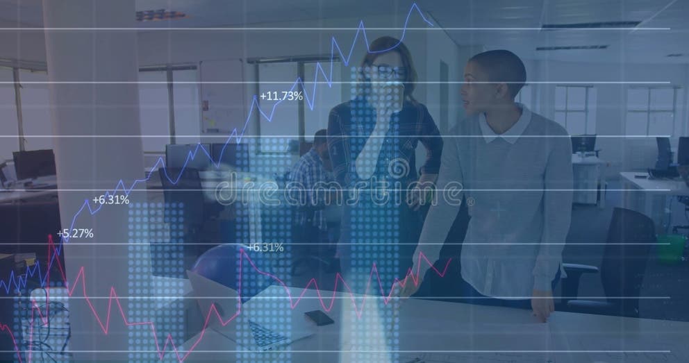 Image of Charts and Processing Data Over Diverse Male Colleagues ...