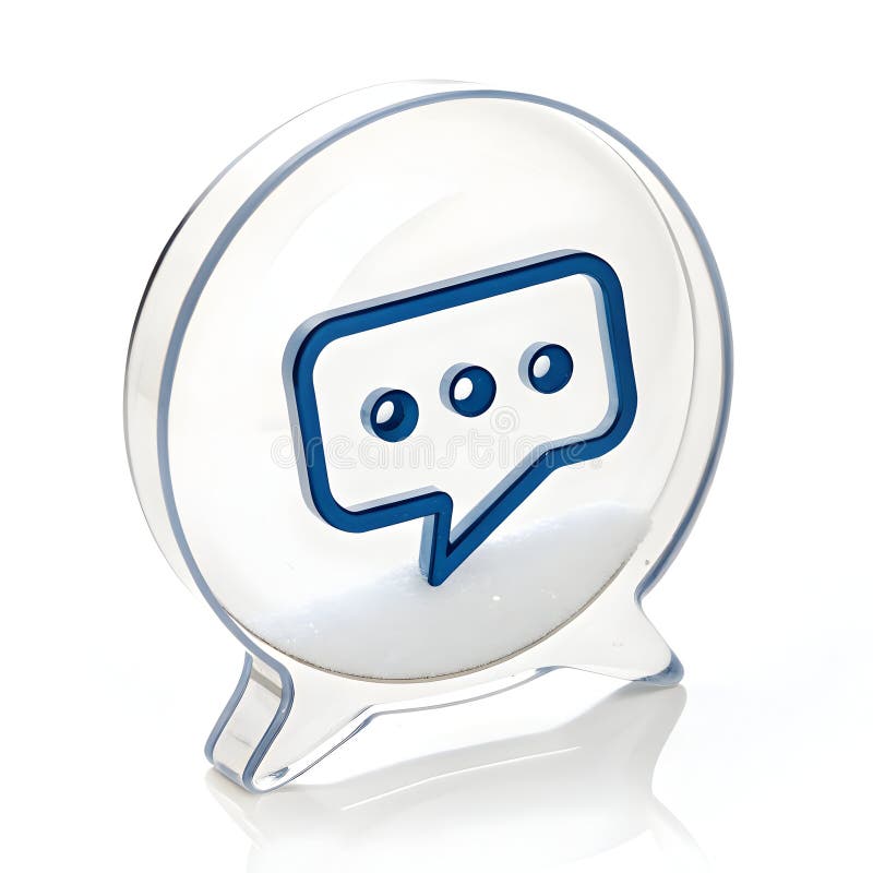 Chat Bubble Lock Isolated on White Background Stock Illustration ...