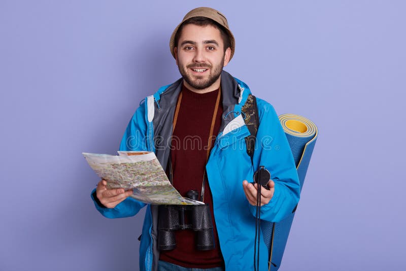 Image of Cheerful Positive Handsome Young Guy Looking Directly at ...