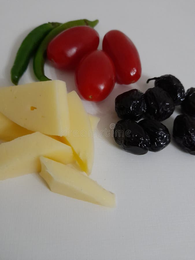Ä°mage of Cheese, Tomato, Olive, Fresh Pepper Stock Image - Image of ...