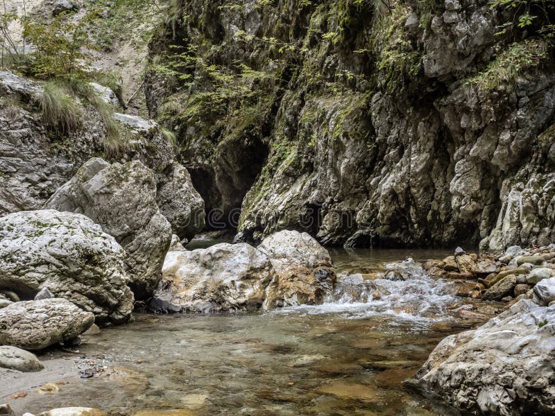 Image from Cheile Oltetului Gorge, Polovragi, Romania Stock Photo ...