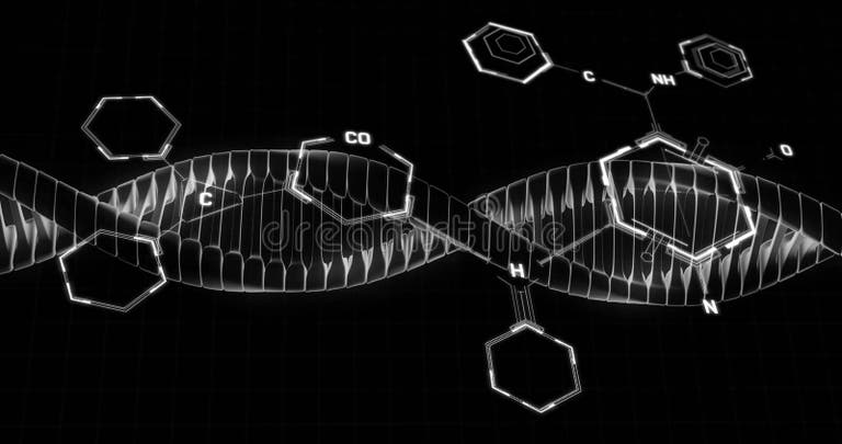 Image of Chemical Formula Over Dna Strand Stock Image - Image of ...