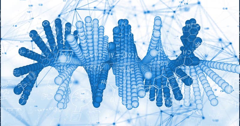 Image of Chemical Formula Over Spiral and Network of Connections on ...