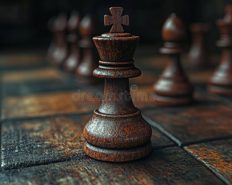 This Image of a Chess Game Features a Rook in Sharp Focus, with the ...
