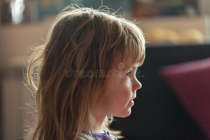 Image of a Child from Profile Stock Image - Image of face, eyes: 189053163