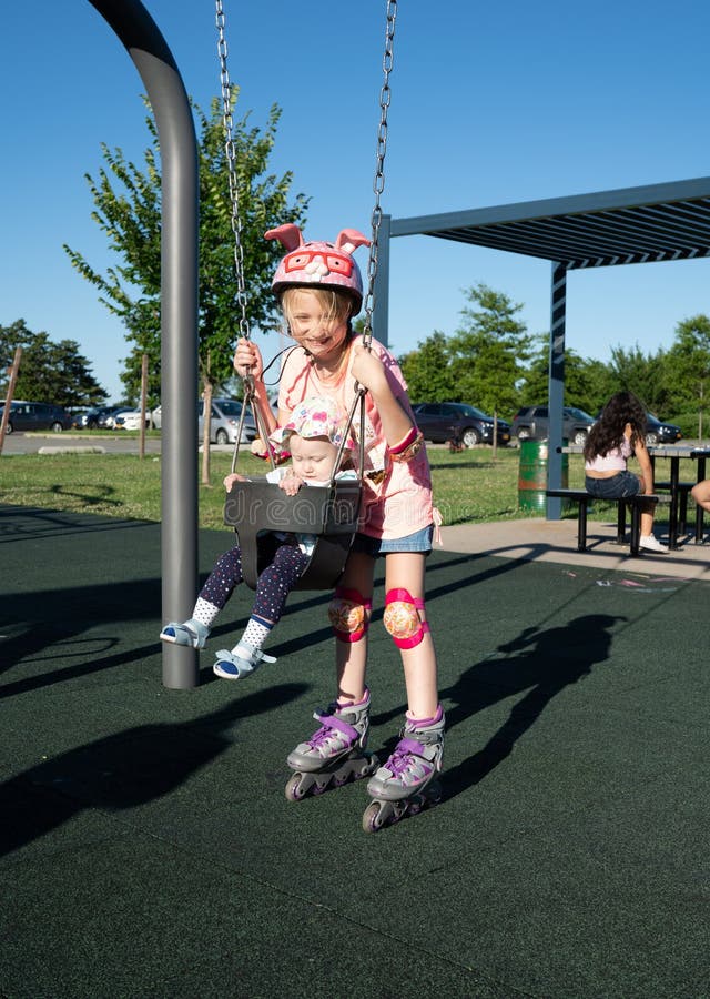Children Playing at Playground Stock Image - Image of kids, summer ...