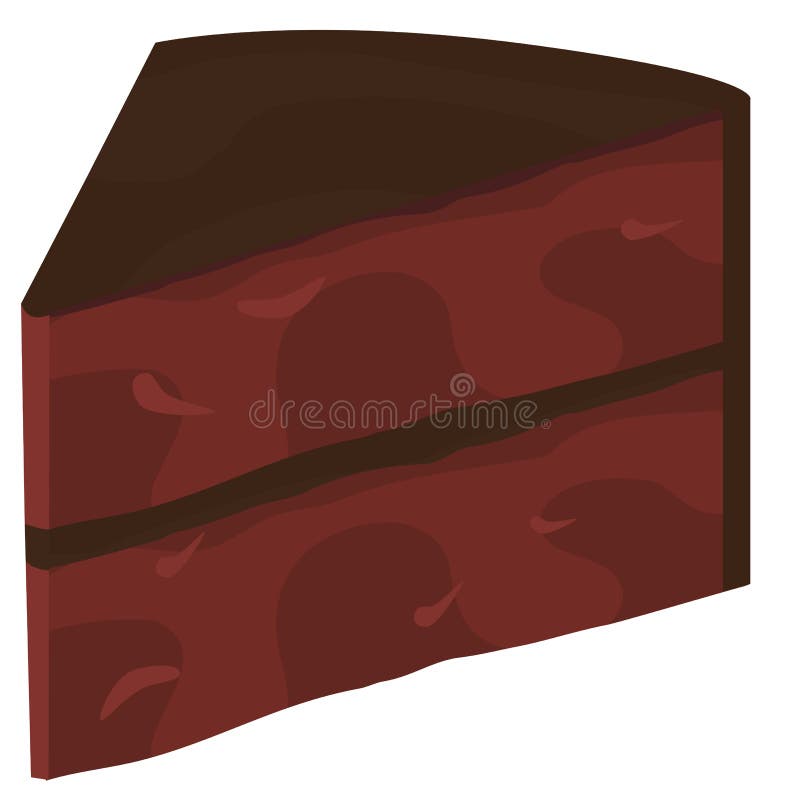 Chocolate Cake Slice stock vector. Illustration of brownies - 108059149
