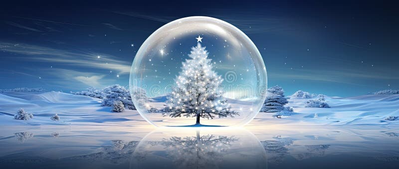 Image of a Christmas Tree with a Holiday Background in Light Indigo and ...