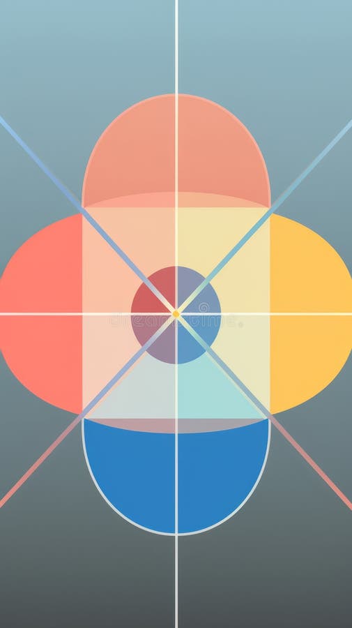 An Image of a Circle with Four Different Colors Stock Illustration ...