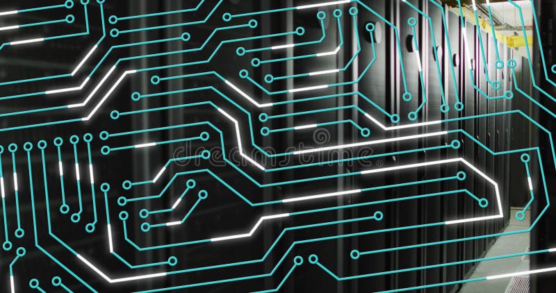 Image of Circuit Board Over Computer Servers Stock Photo - Image of communication, cloud: 321304838
