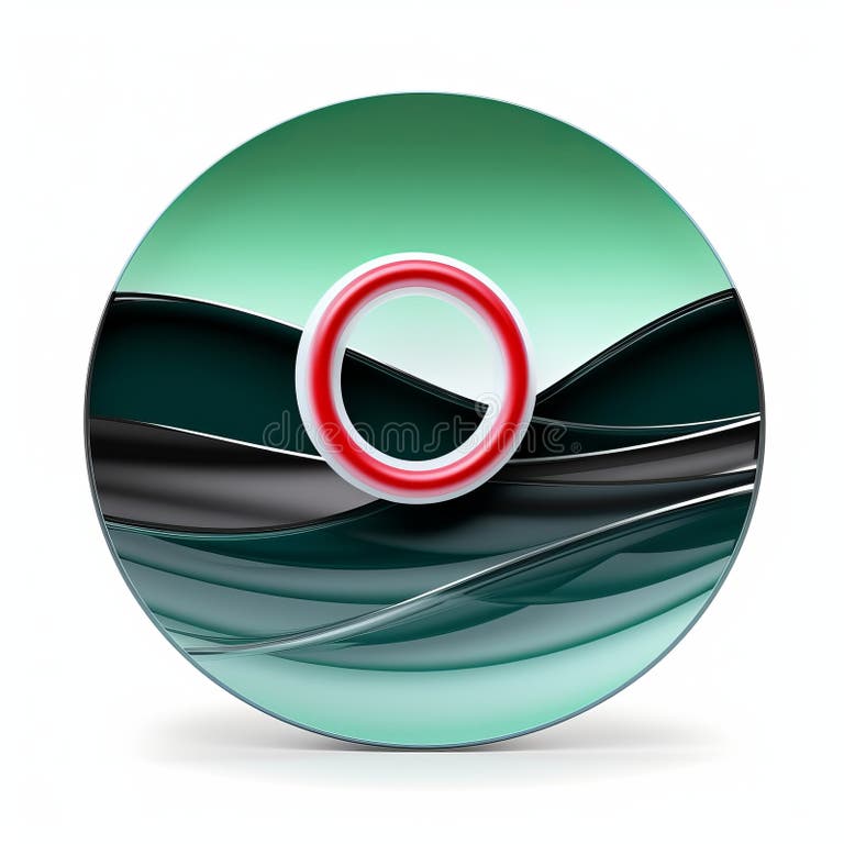 An Image of a Circular Disk with Waves on it Stock Illustration ...