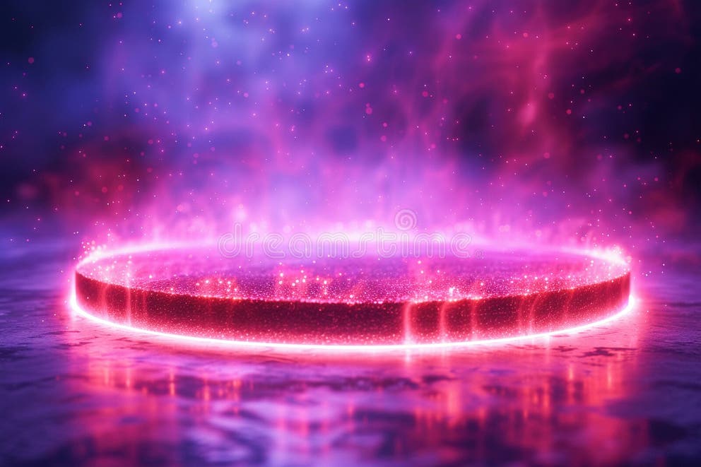 Circular Red Light in a Circle Stock Illustration - Illustration of ...