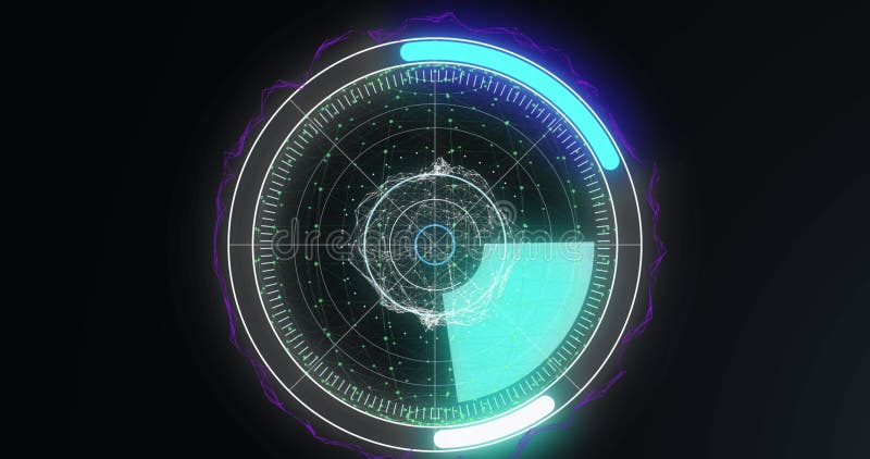 Image of Circular Scope Scanning with 3d Shape and Network of Points on ...
