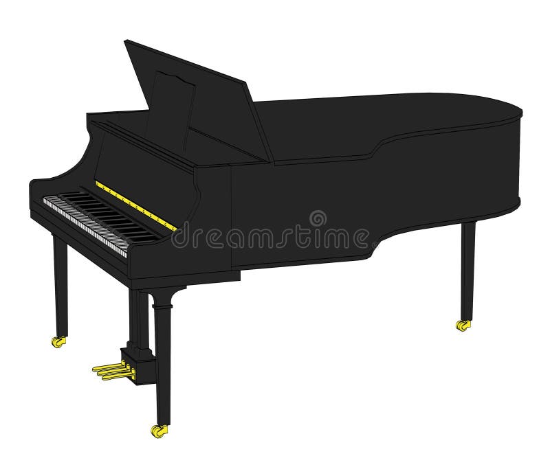 Clavier - Musical Instrument Stock Illustration - Illustration of ...