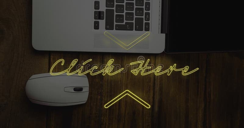 Image of Click Here Text Over Laptop Stock Photo - Image of ecommerce ...