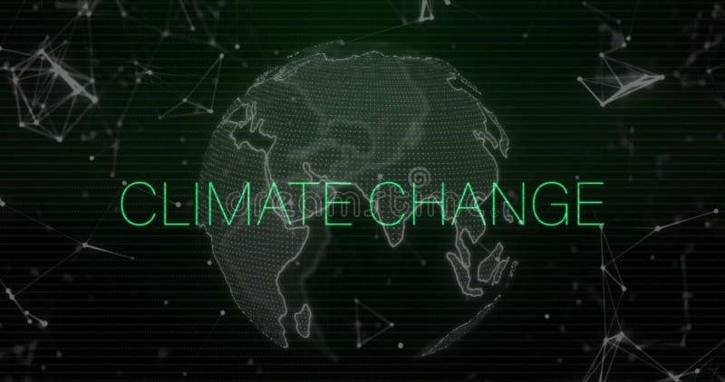 Image of Climate Change Text Over Shapes and Globe Stock Image - Image ...