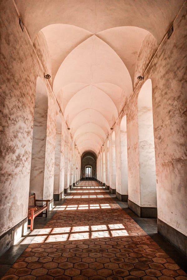 Image of the Cloister Arches Inside a Monastery. Stock Photo - Image of ...