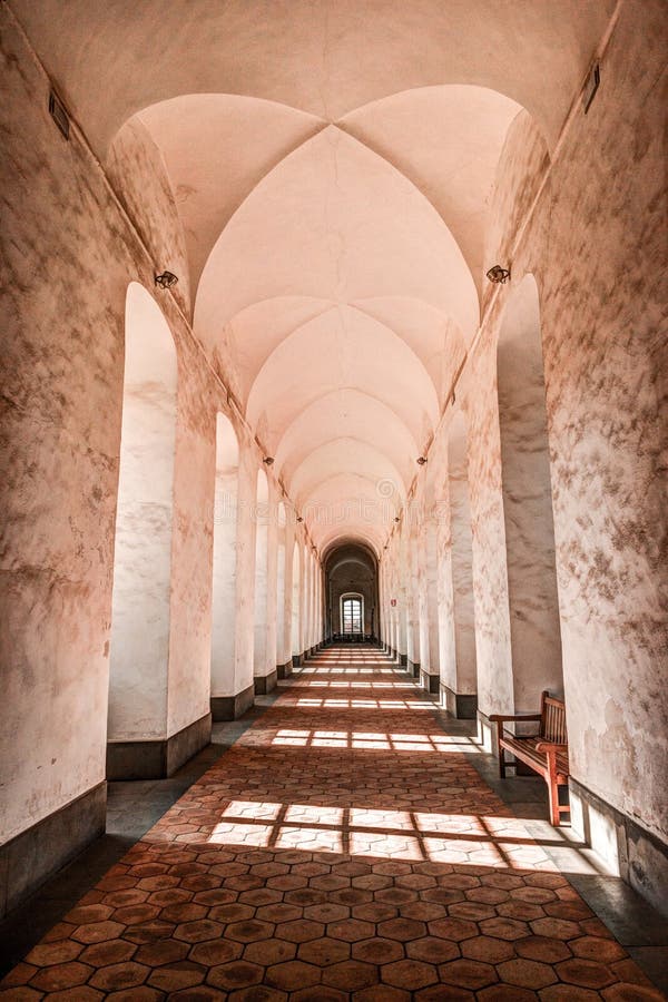 Image of the Cloister Arches Inside a Monastery. Stock Image - Image of ...