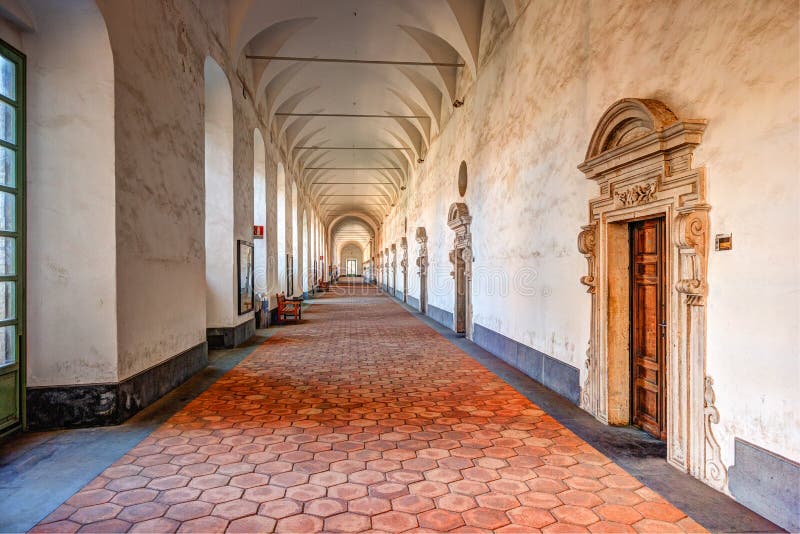 Image of the Cloister Arches Inside a Monastery. Stock Image - Image of ...