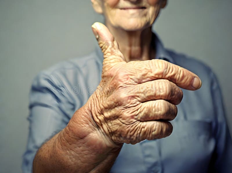 Image of the Close Shot of Someone Hand Showing Thumbs Up. Stock ...
