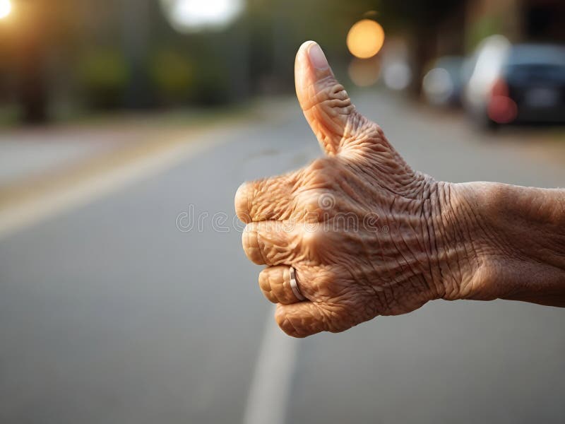 Image of the Close Shot of Someone Hand Showing Thumbs Up. Stock ...