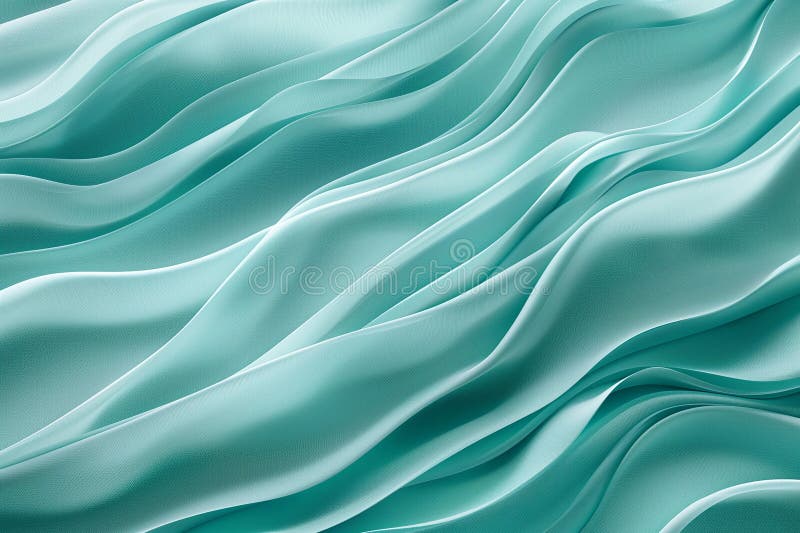 The Image is a Close Up of a Blue Fabric with a Wavy Pattern Stock ...
