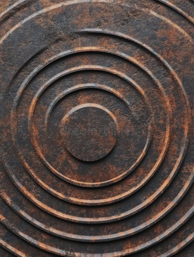 The Image is a Close Up of a Circle with a Lot of Rust on it Stock ...