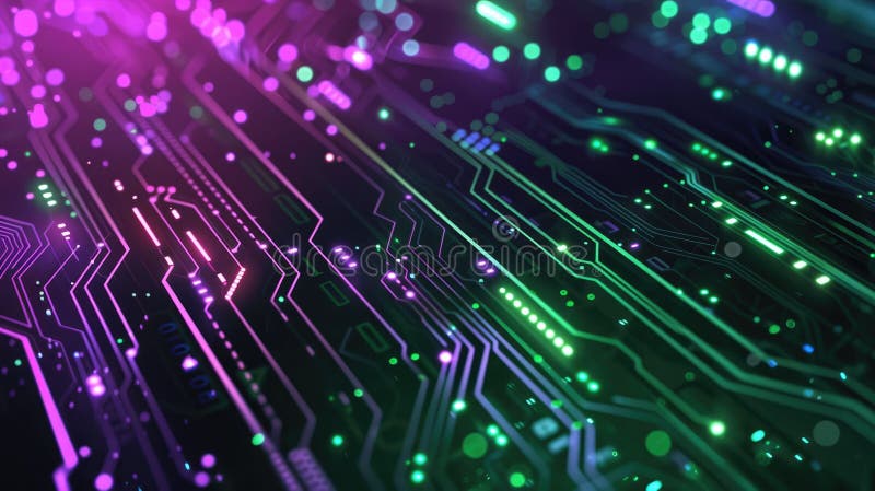 The Image is a Close-up of a Computer Circuit Board Stock Photo - Image ...