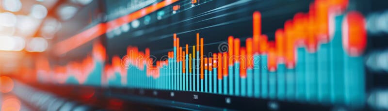 Abstract Stock Market Data Display Showing Growth and Fluctuation ...