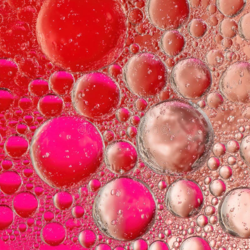 The Image is a Close Up of a Large Number of Small Red Bubbles Stock Illustration - Illustration ...