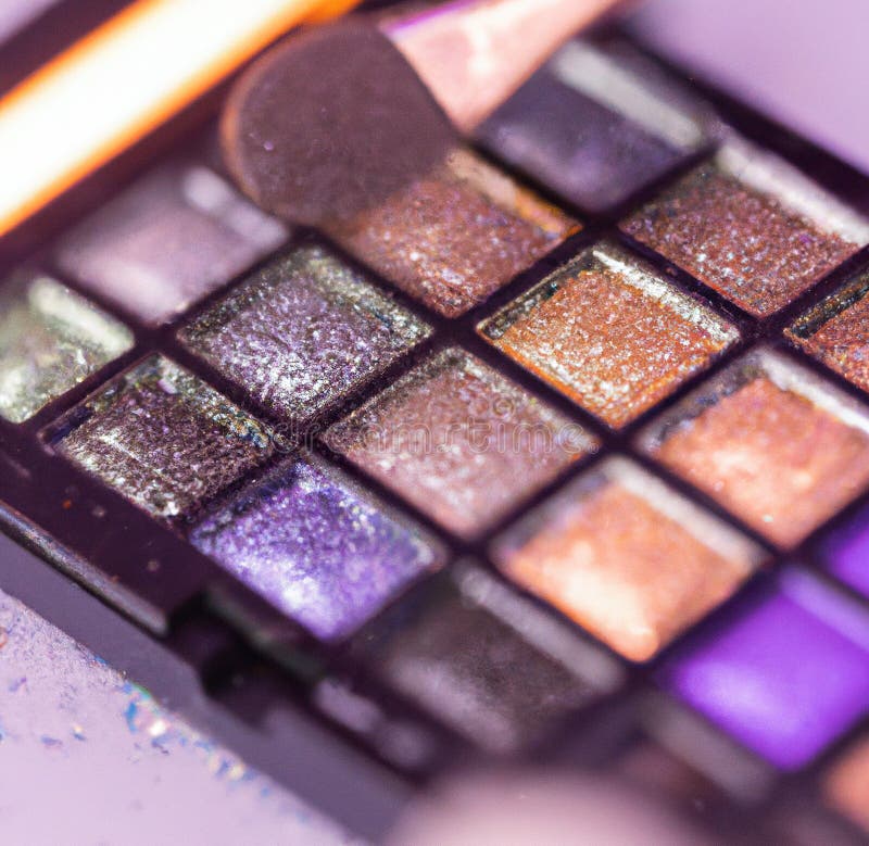 Image of Close Up of Makeup Eyeshadow Palette with Copy Space Created ...