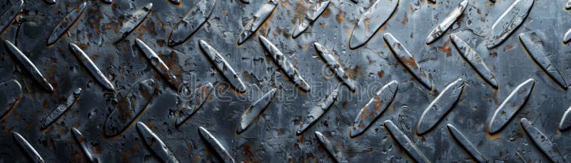 The Image is a Close Up of a Metal Surface with a Diamond Plate Pattern ...