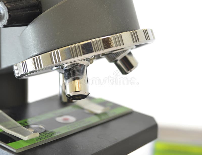 Close Up on Microscope Lenses Stock Image - Image of optical, study ...
