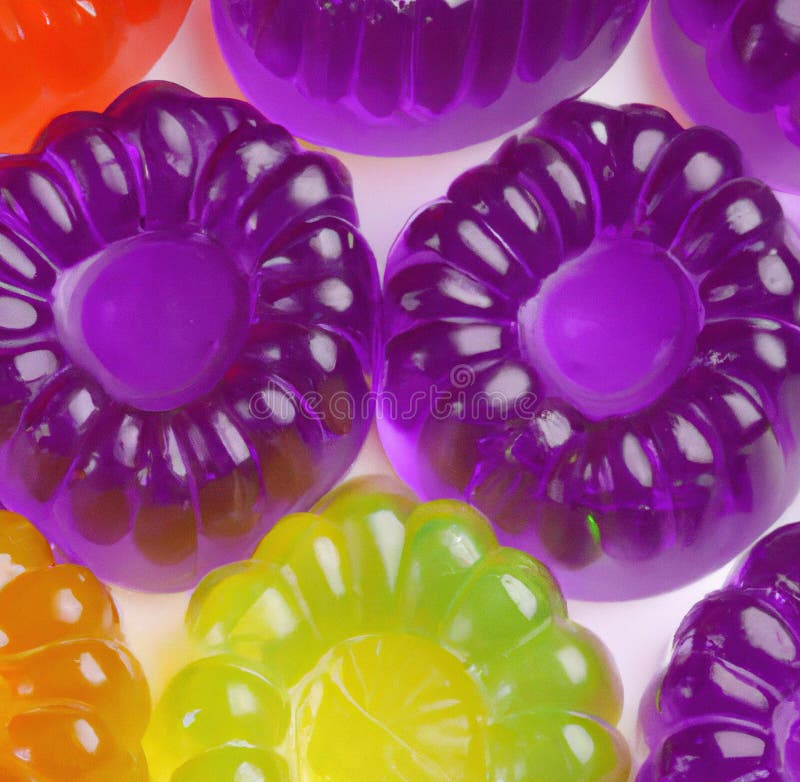 Image of Close Up of Multiple Colourful Jellies Background Stock Photo ...
