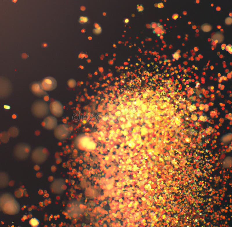 Image of Close Up of Multiple Colourful Particles on Dark Background ...