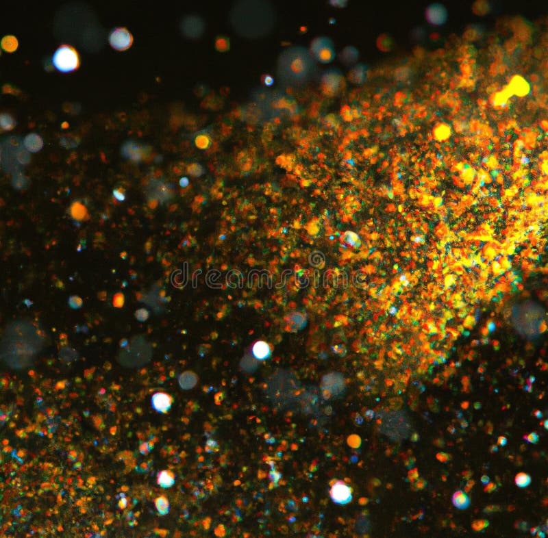 Image of Close Up of Multiple Colourful Particles on Dark Background ...