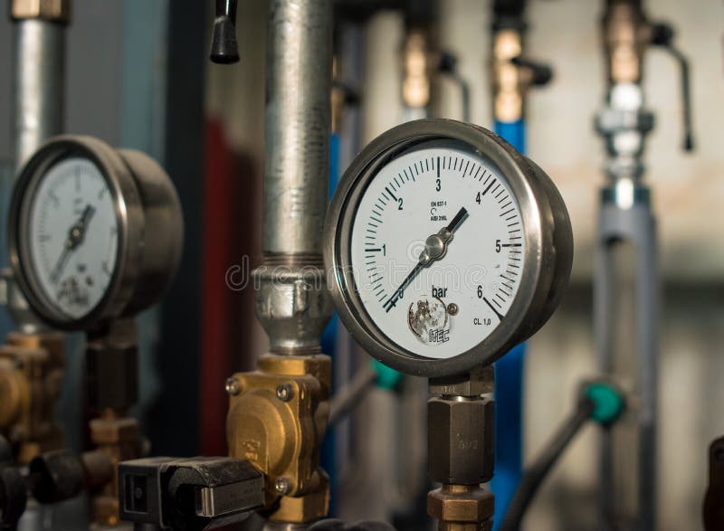 Measuring Instruments in the Factory. Stock Image - Image of fuel ...