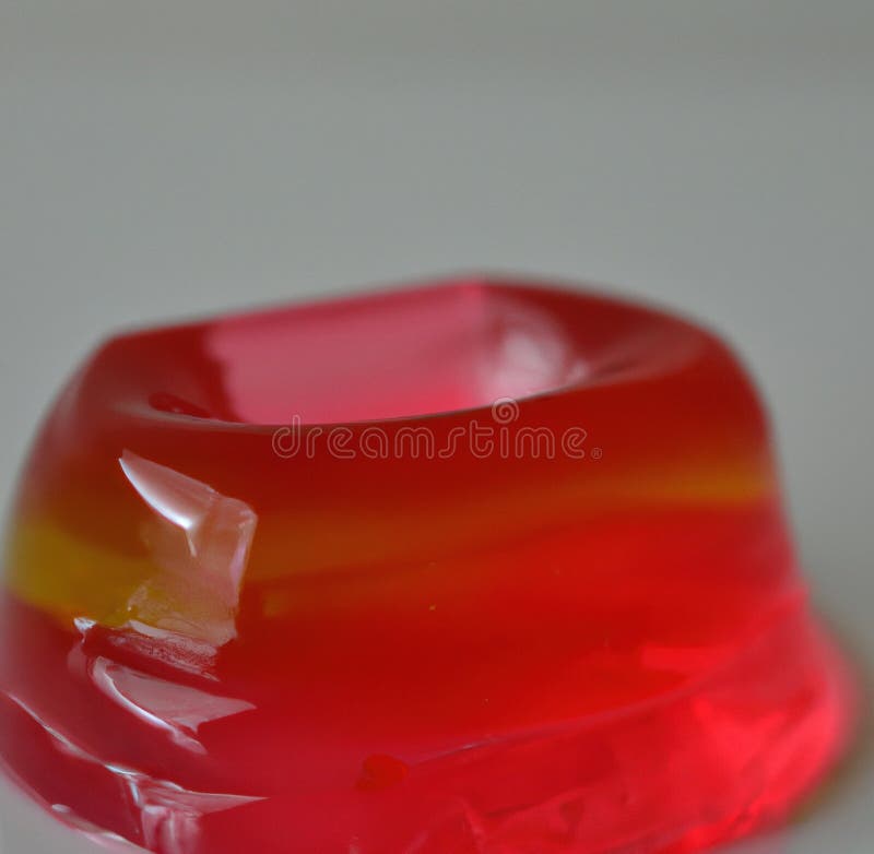 Image of Close Up of Red Jelly on Grey Background Stock Image - Image ...