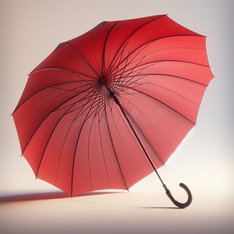Elegant Red Umbrella with Vibrant Fabric and Classic Design Stock Image ...