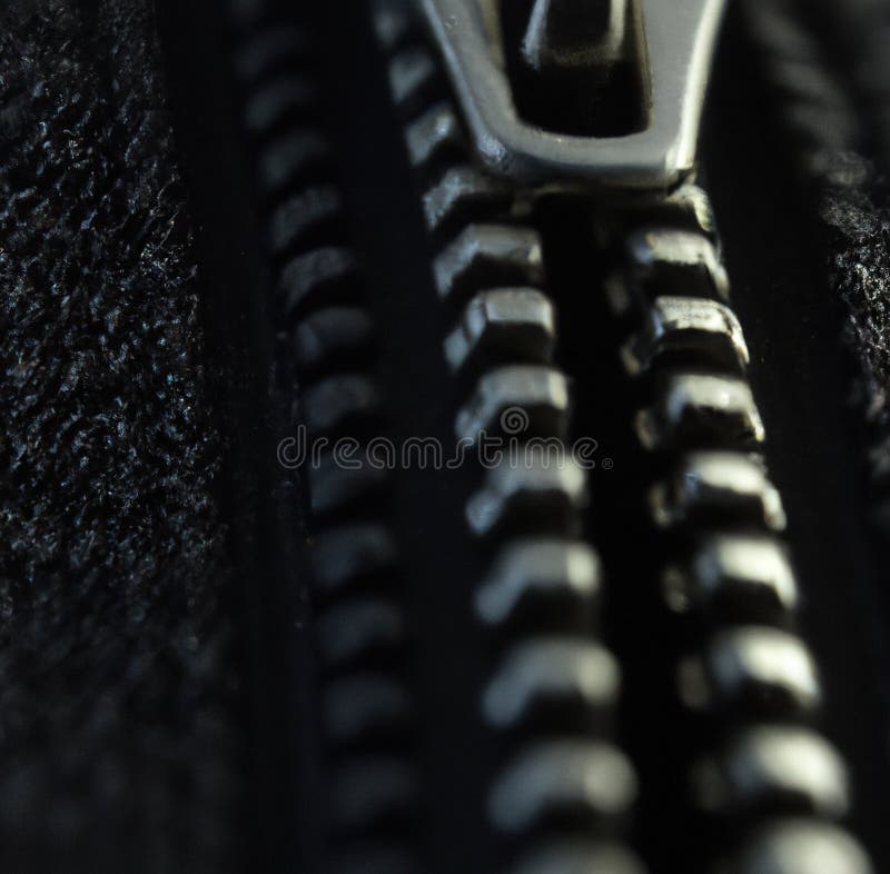 Image of Close Up of Silver Zipper and Fabric Background Stock Photo ...